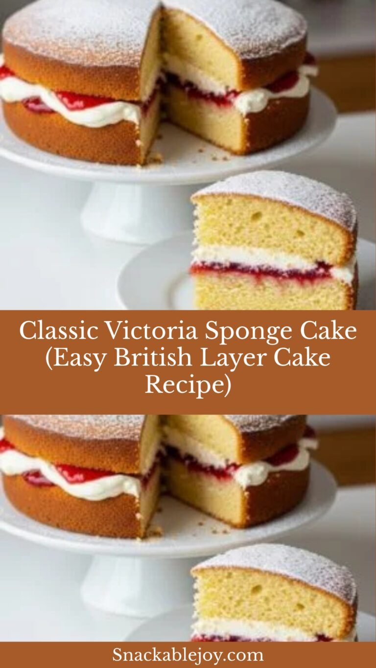 Classic Victoria Sponge Cake (Easy British Layer Cake Recipe)